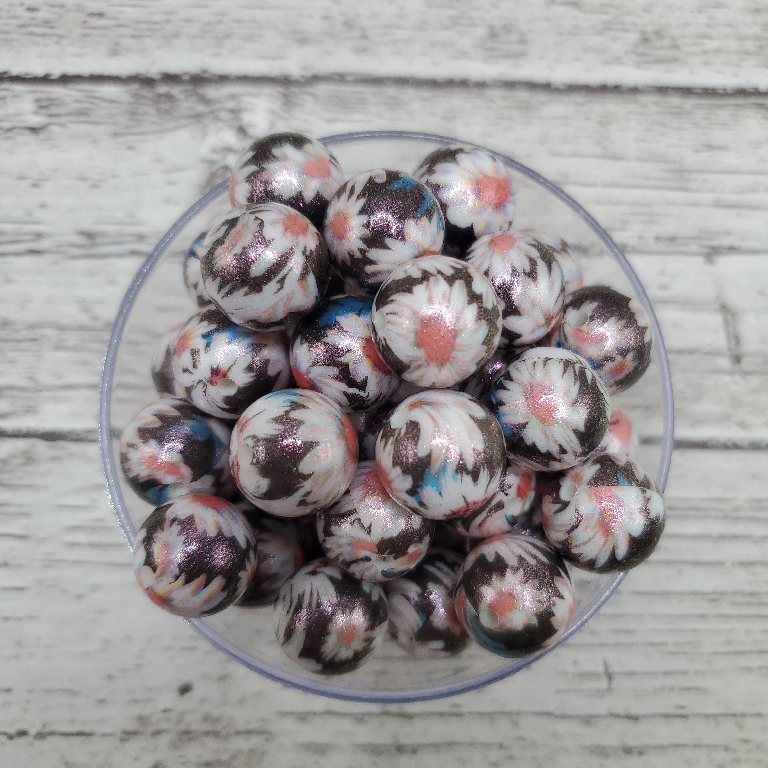 Opal Daisy Print – Homestead Silicone Beads and More