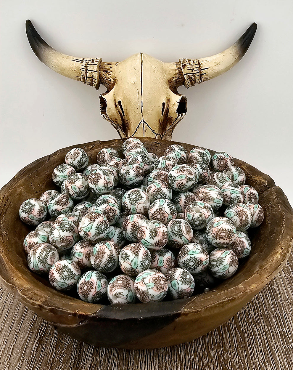 Longhorn Aztec Print *Exclusive* – Homestead Silicone Beads and More