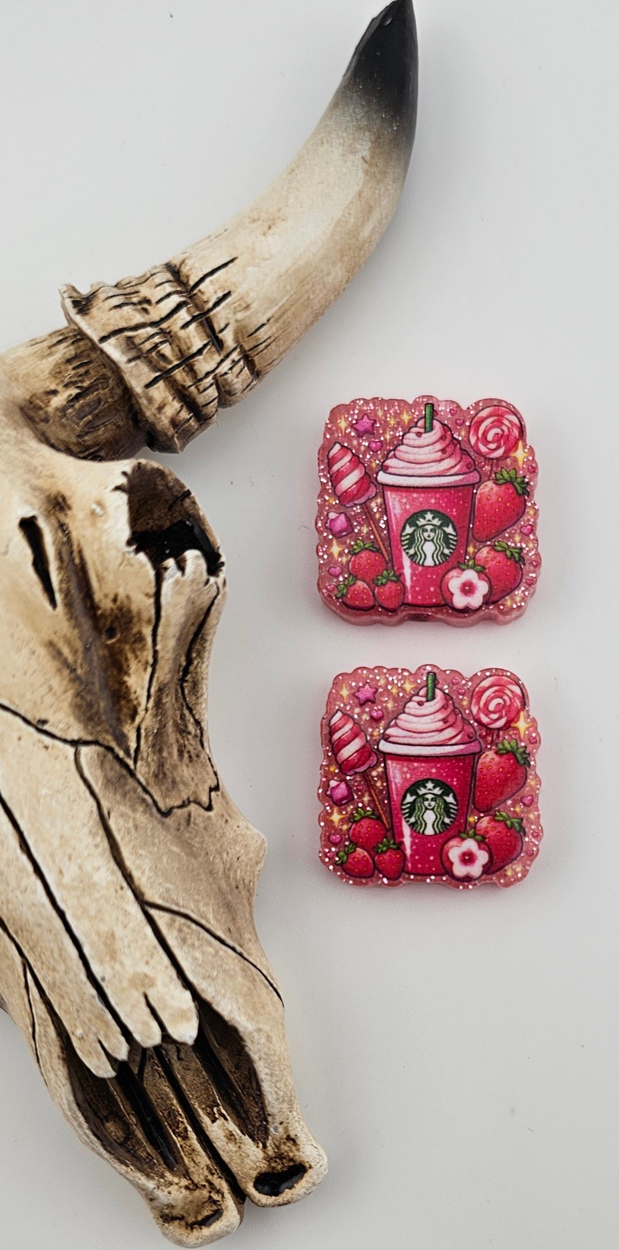 Acrylic Strawberry Frappe Focal - AF121 – Homestead Silicone Beads and More