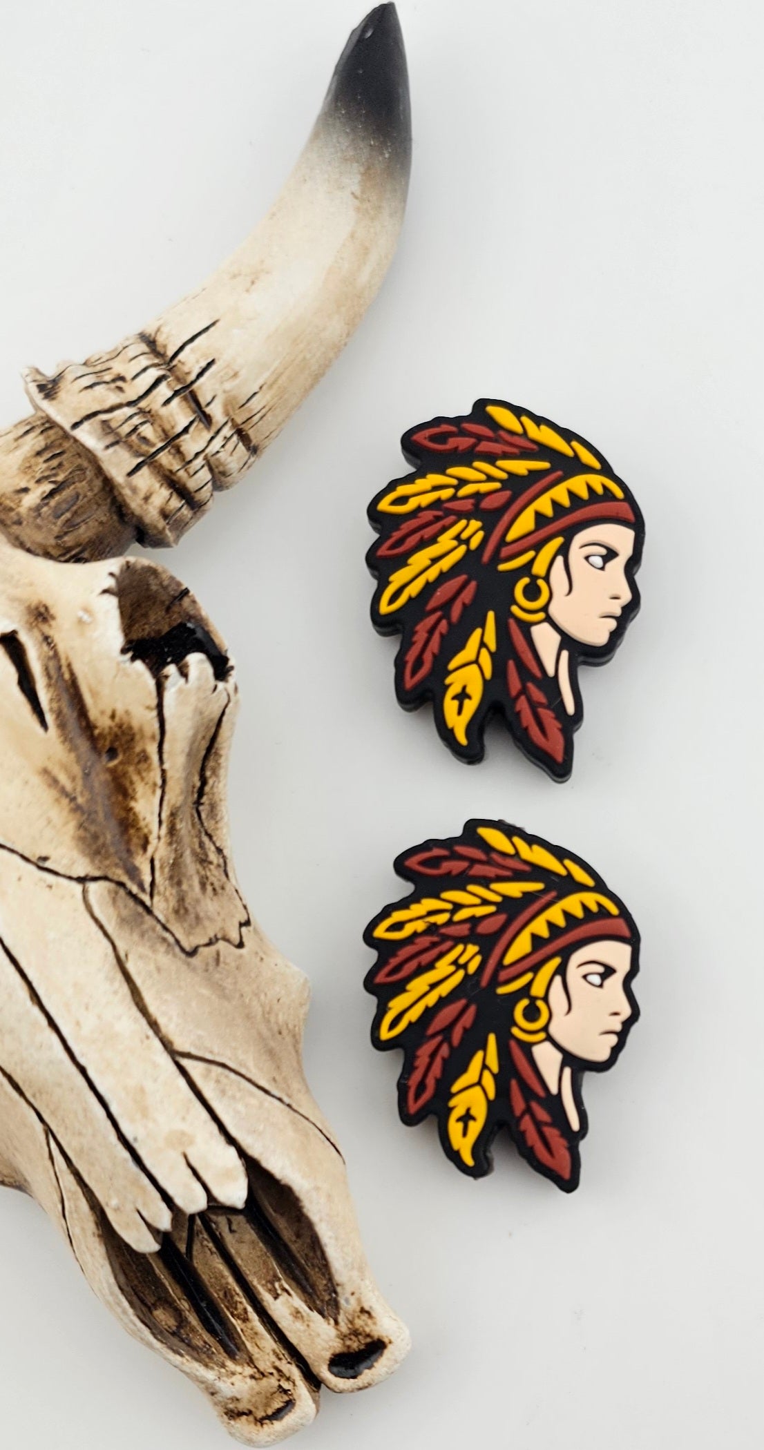 Red and Yellow Indian Chief Focal – Homestead Silicone Beads and More